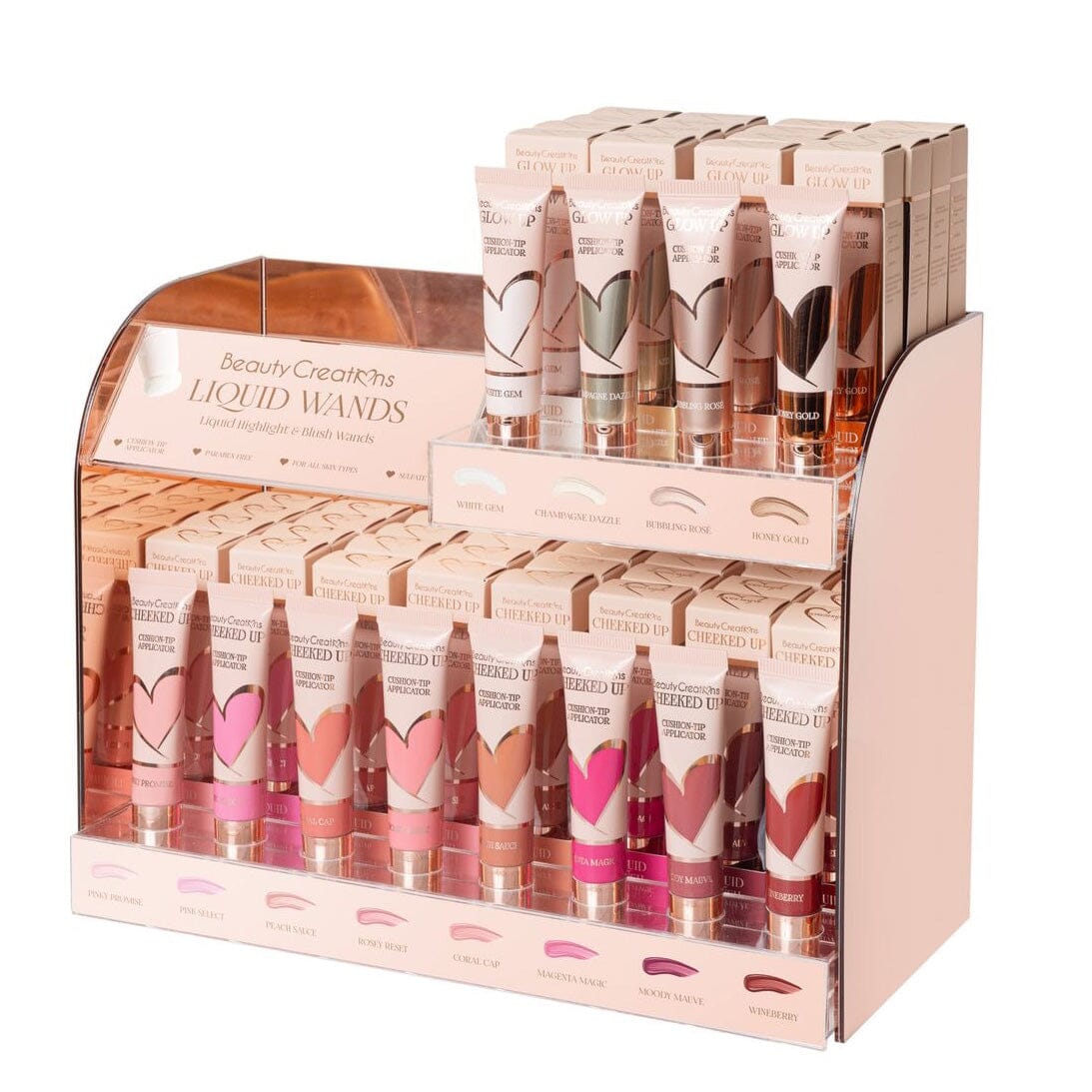 Flawless Stay Cheeked Up & Glow Up Wands 72PC Set + 12 Free Testers (1 ...