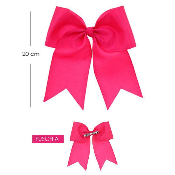 Fuchsia 20cm Cheer Shape Hair Bow 4701-FU2 (12 units ...