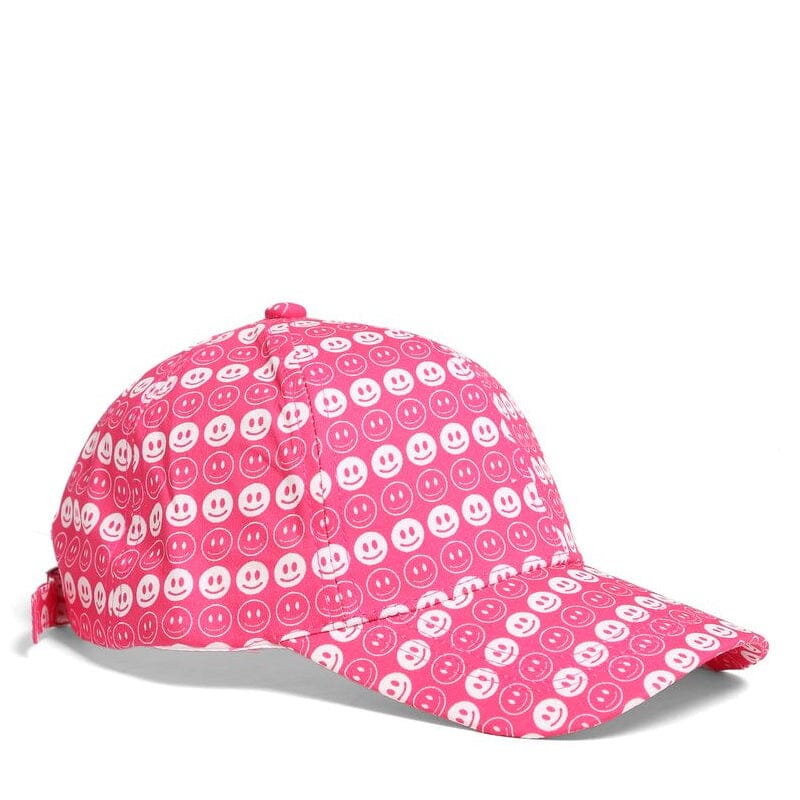 Happy Face Baseball Cap 100% Cotton 530 Fuchsia (1 unit ...