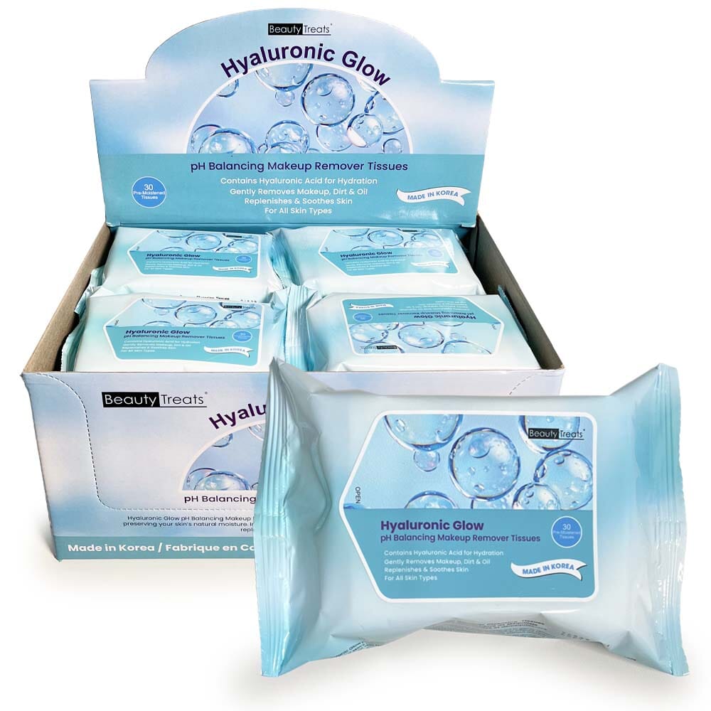 Hyaluronic Glow Makeup Remover Tissues (12 units) – MyWholesaleFashion.com