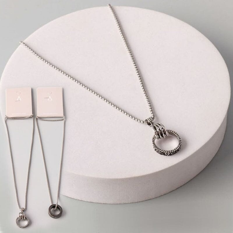 Metal Ring Chest Necklace 0130 (12 units) – MyWholesaleFashion.com