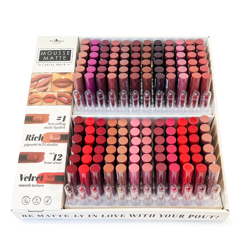 Mousse Matte Lipstick Set with Free Tester (144 units ...