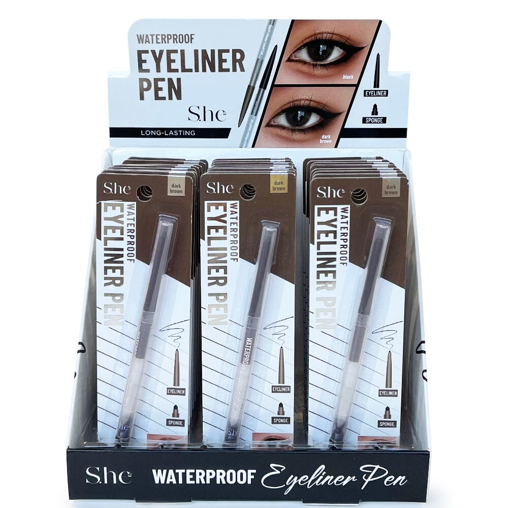 Waterproof Eyeliner Pen Dark Brown (24 units) – MyWholesaleFashion.com