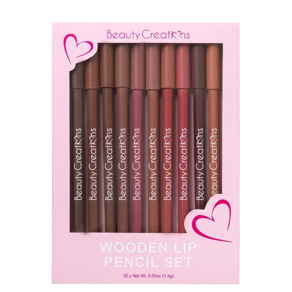 Wooden Lip Pencil 12PC Set (1 unit) – MyWholesaleFashion.com