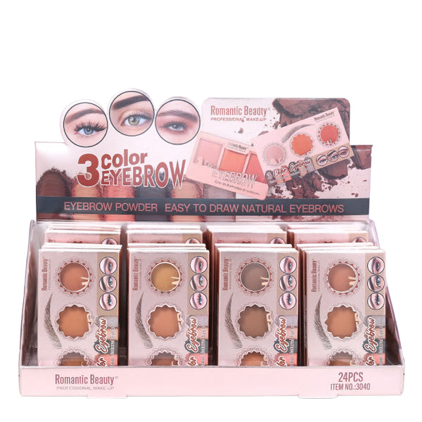 3 COLOR Eyebrow Powder Compact (24 units) – MyWholesaleFashion.com