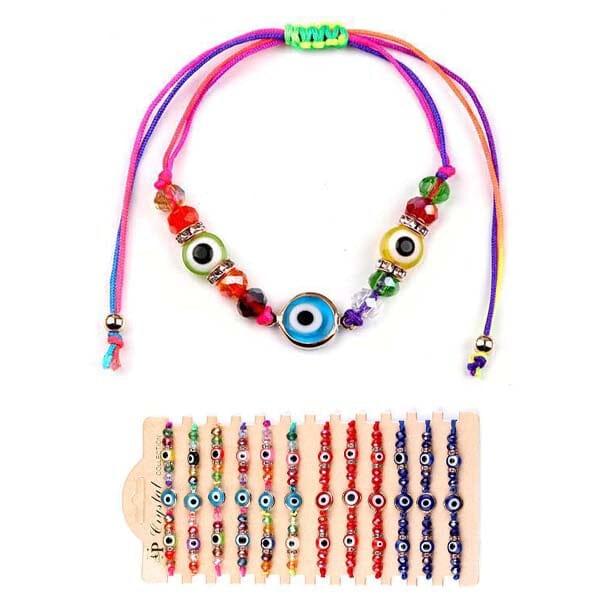 Evil Eye String Bracelets 4702 (12 units) – MyWholesaleFashion.com