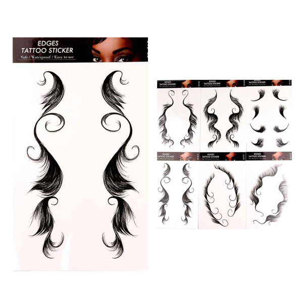 Temporary Hair Tattoo Stickers YNV-0983 (12 units) – MyWholesaleFashion.com